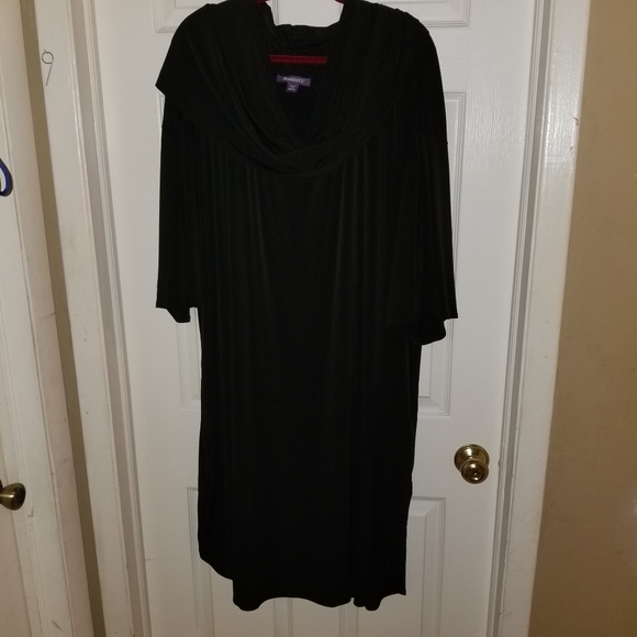 Roaman's | Dresses | Roamans Black Cowl Neck Dress 332 | Poshmark